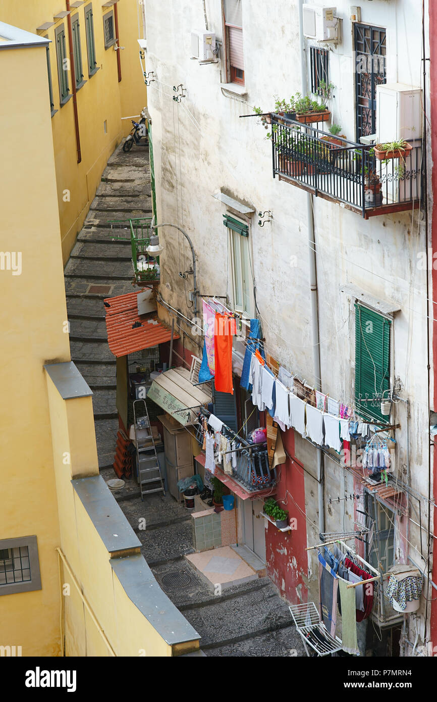 Spanish neighborhood, Landscape of city of Naples, italy Stock Photo ...