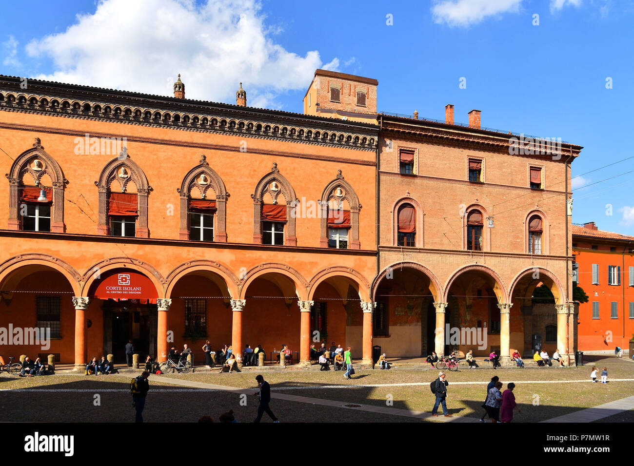 Italy, Emilia Romagna, Bologna, Piazza Santo Stefano, gallery with ...