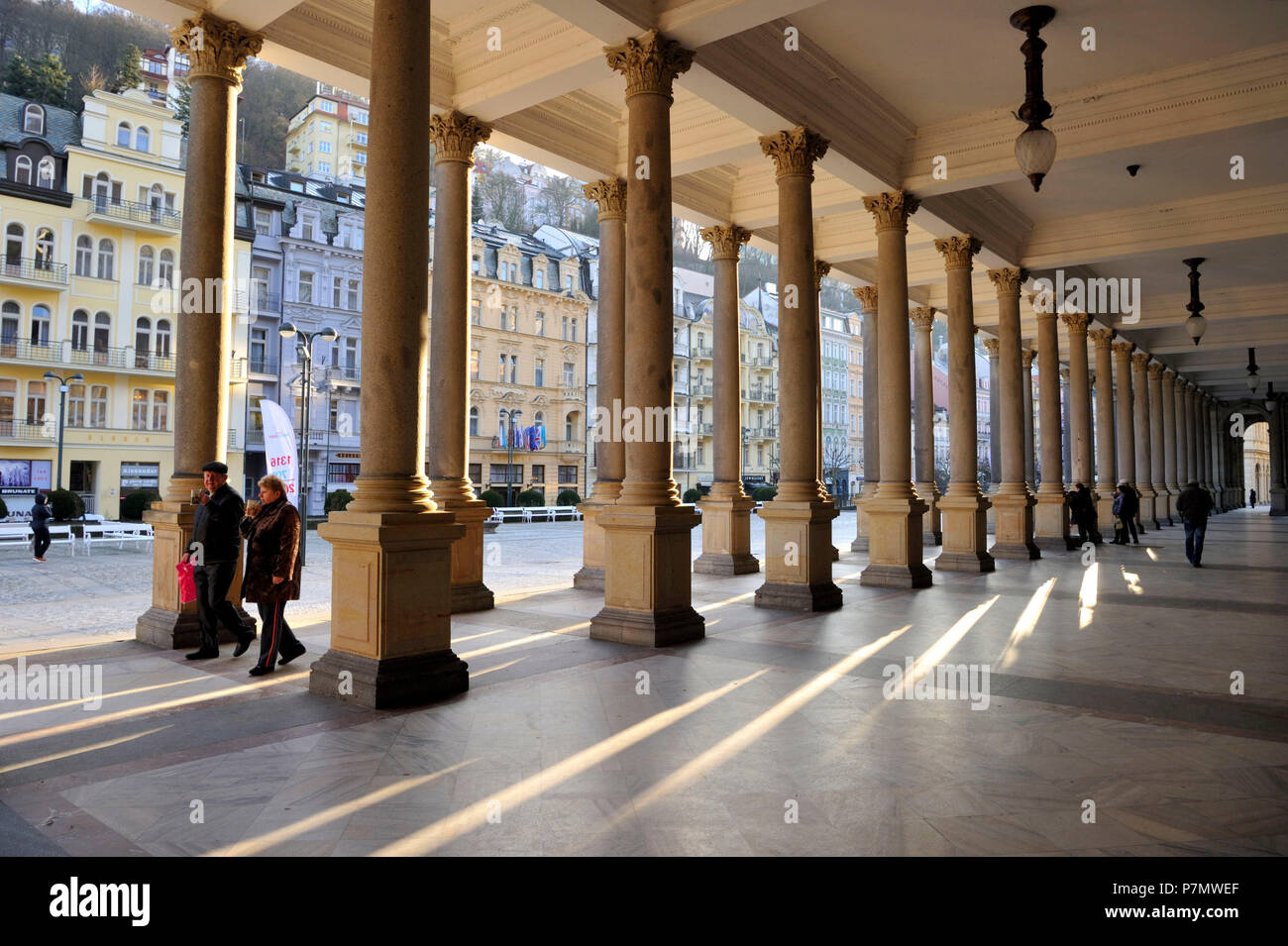 Czech republic, west Bohemia, historic old town of Karlsbad, Karlovy ...