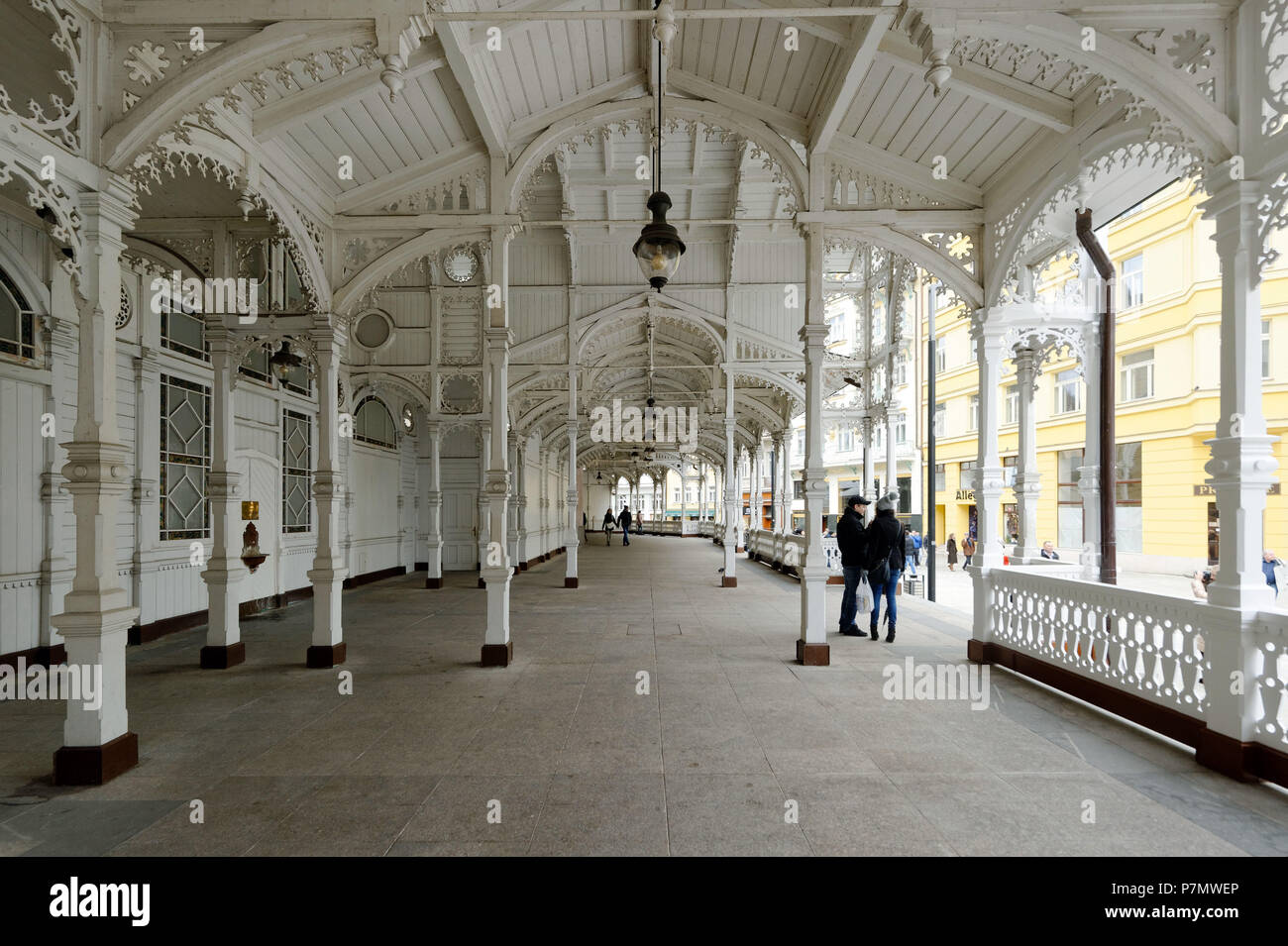 Czech republic, west Bohemia, historic old town of Karlsbad, Karlovy ...