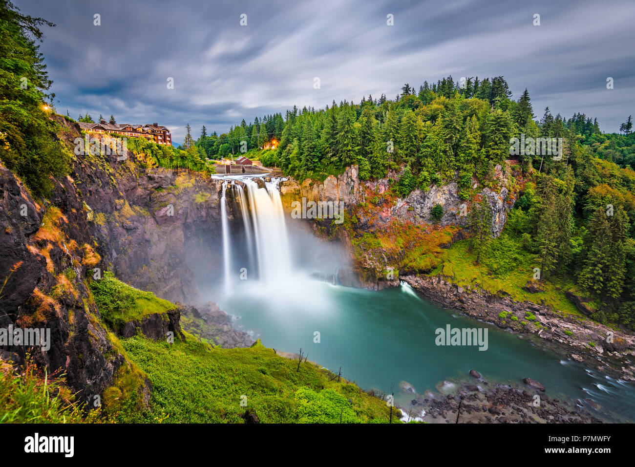 Falls City, Washington, USA at Snoqualmie Falls Stock Photo - Alamy