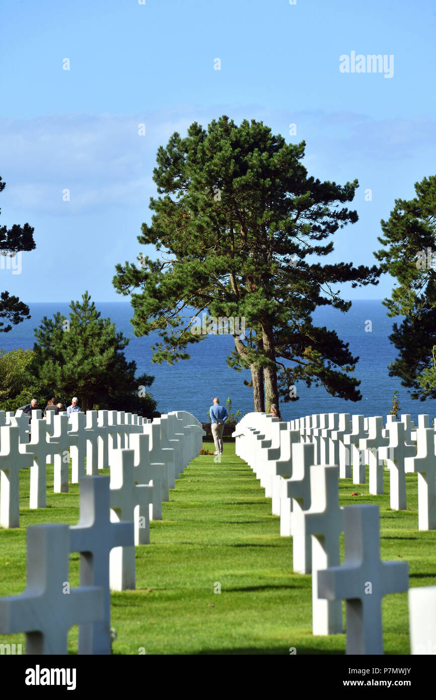 Normandy american cemetery hi-res stock photography and images - Alamy