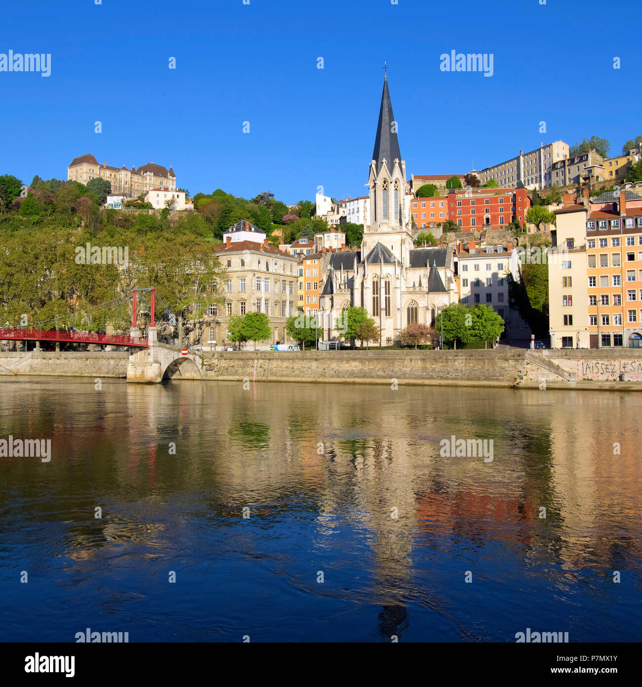 France, Rhone, Lyon, historical site listed as World Heritage by UNESCO ...