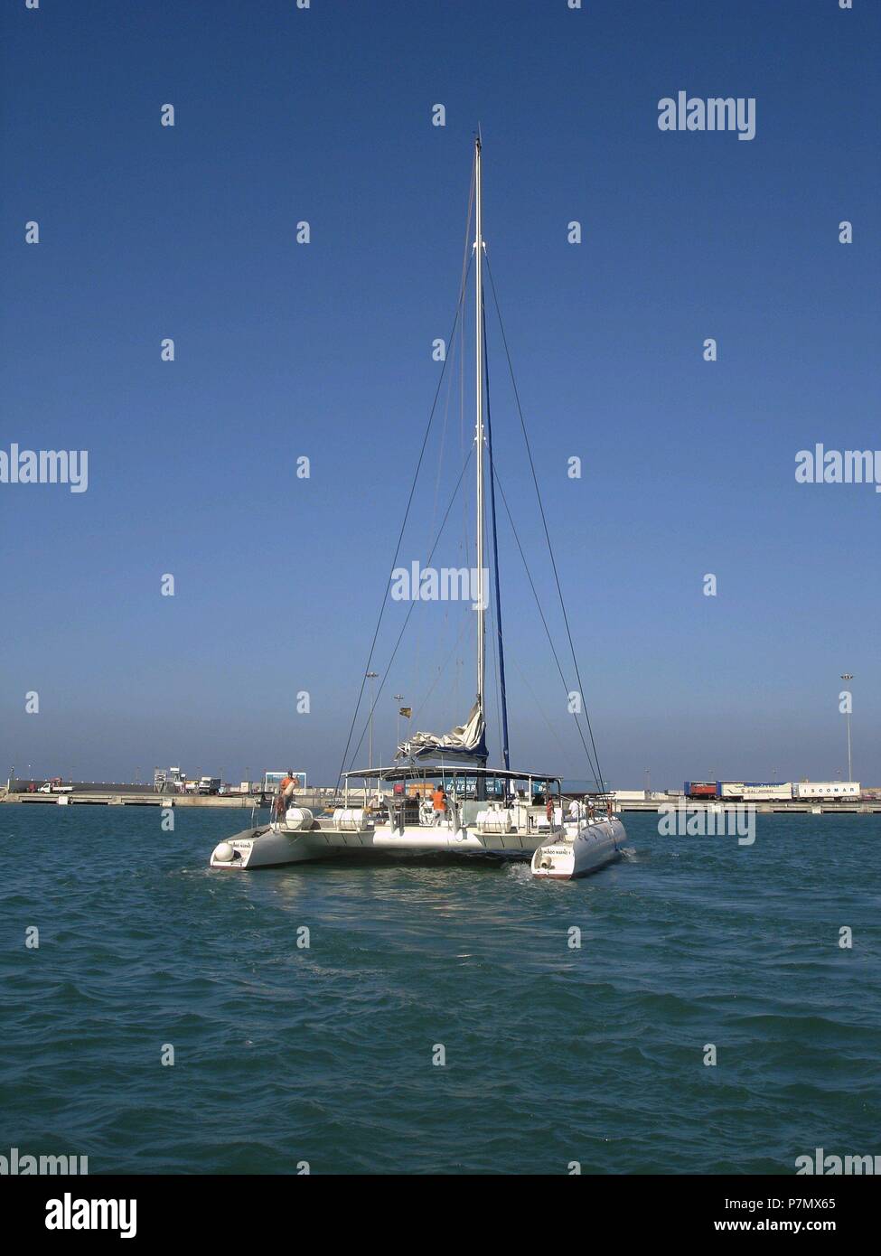CATAMARAN. Location: PUERTO, DENIA, ALICANTE, SPAIN Stock Photo - Alamy