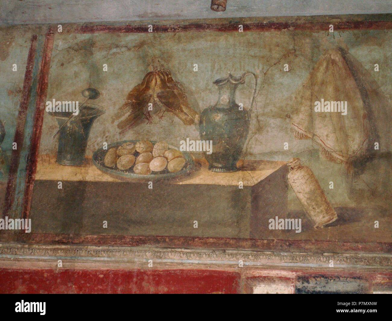 FRESCO POMPEYANO. Location: NATIONAL MUSEUM OF ARCHAEOLOGY, NEAPEL ...
