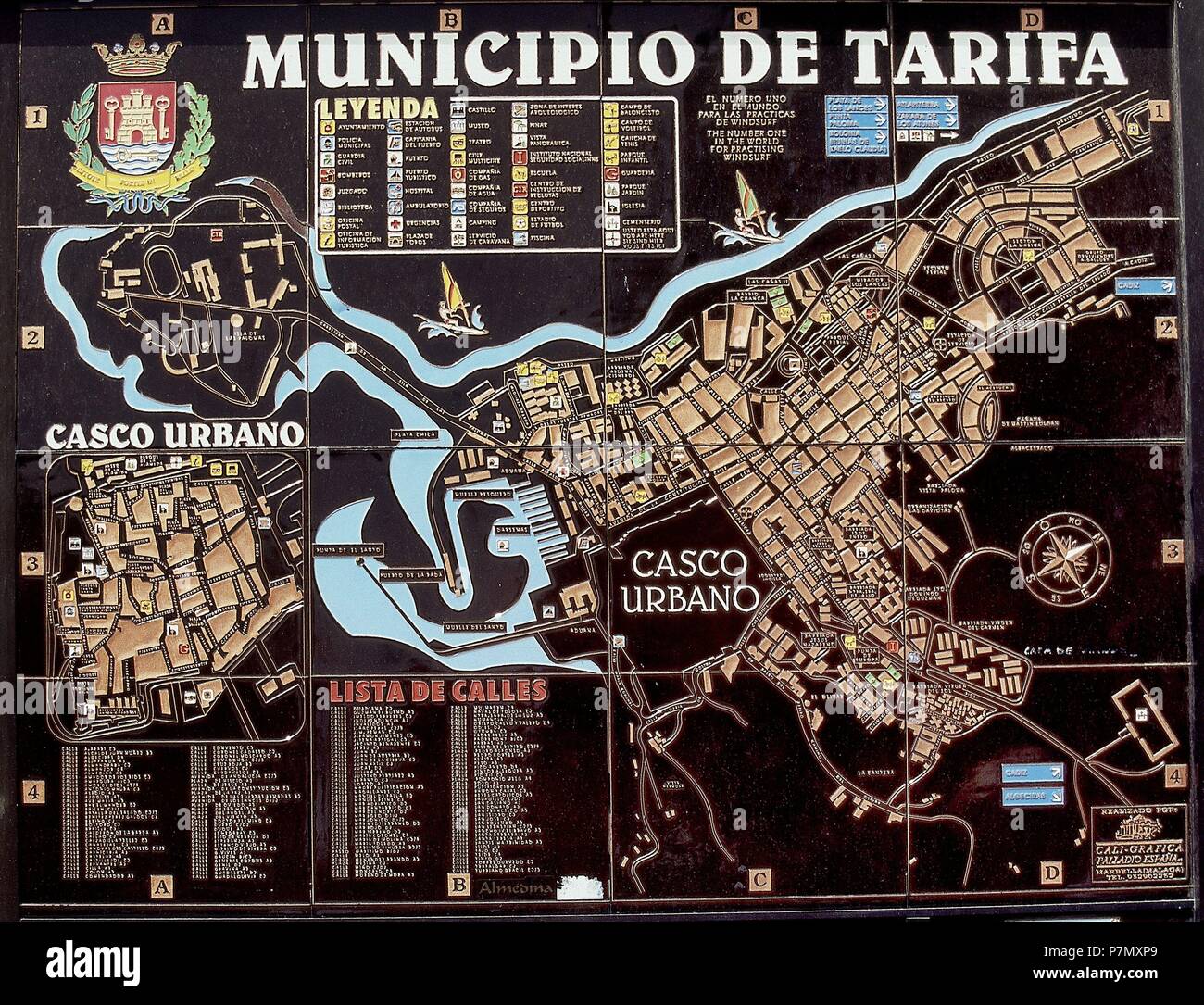PLANO DEL MUNICIPIO DE TARIFA. Location: EXTERIOR, CADIZ, SPAIN Stock ...
