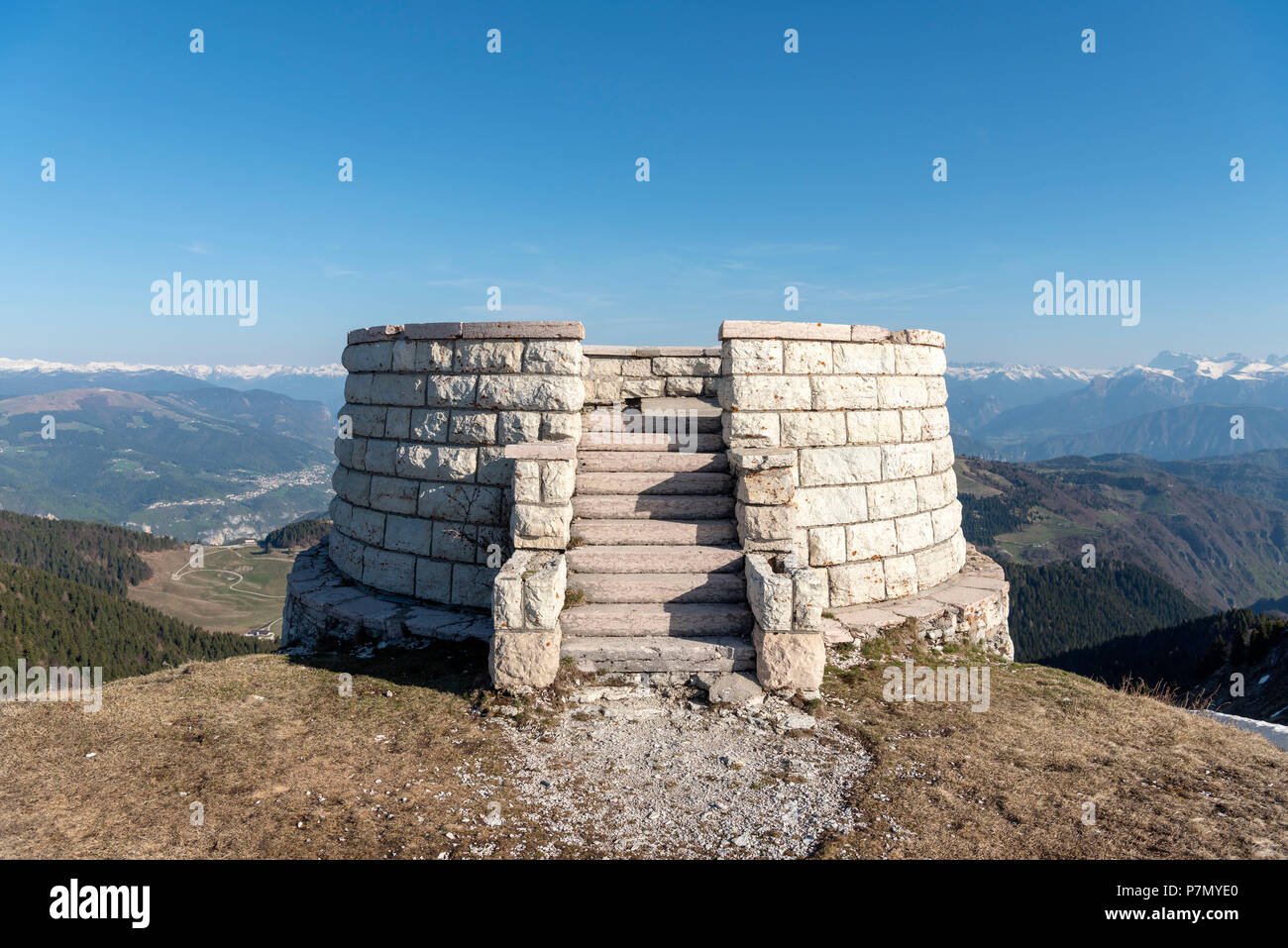 Monte Grappa, province of Vicenza, Veneto, Italy, Europe, on the summit ...