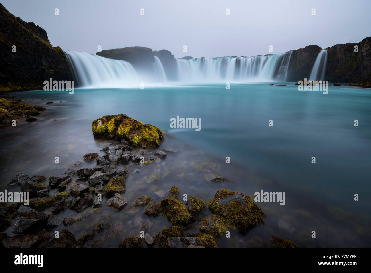 Godafoss waterfall, Northern Iceland, Myvatn region, Iceland Stock ...