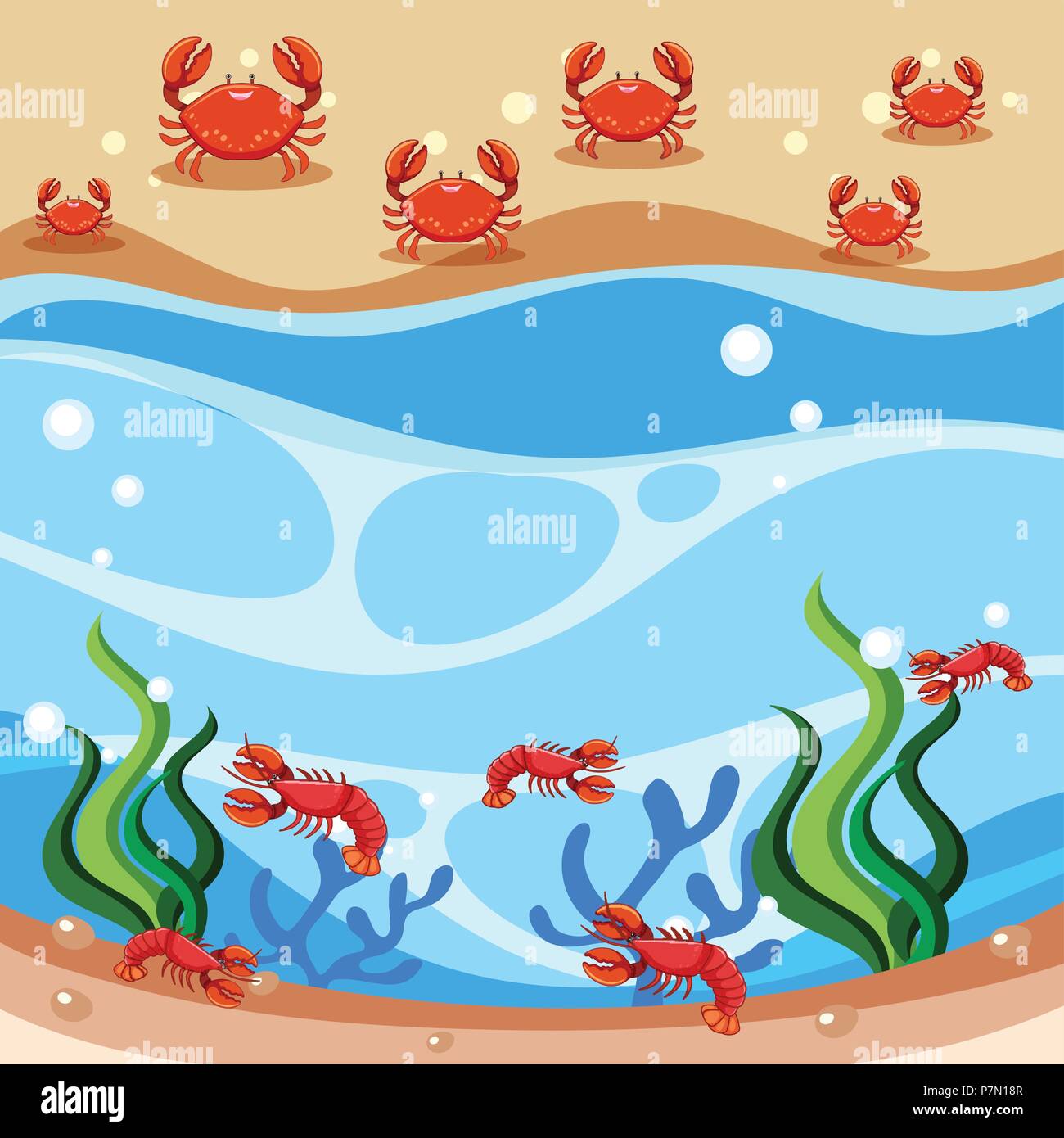 Wild shrimp Stock Vector Images - Alamy
