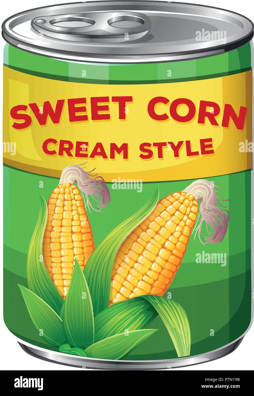 A Can of Sweet Corn Cream Style illustration Stock Vector Image & Art ...