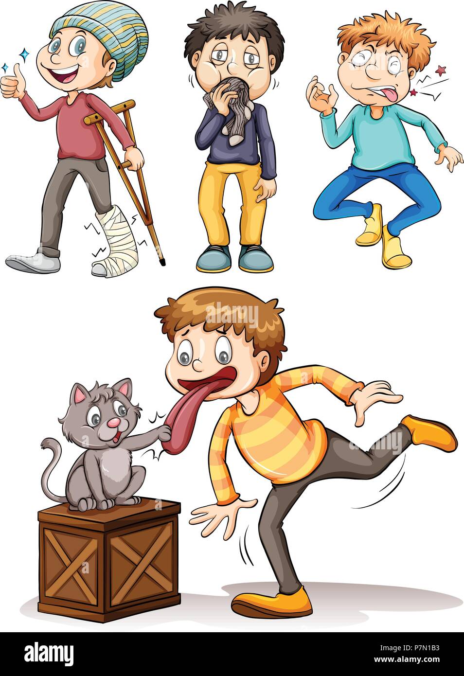 Scratch leg Stock Vector Images - Alamy