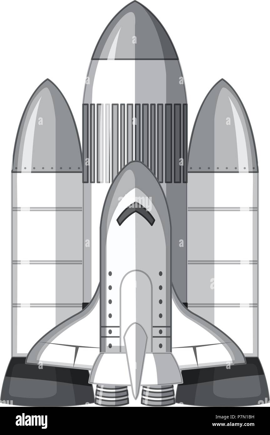 A large shuttle rocket ship illustration Stock Vector Image & Art - Alamy