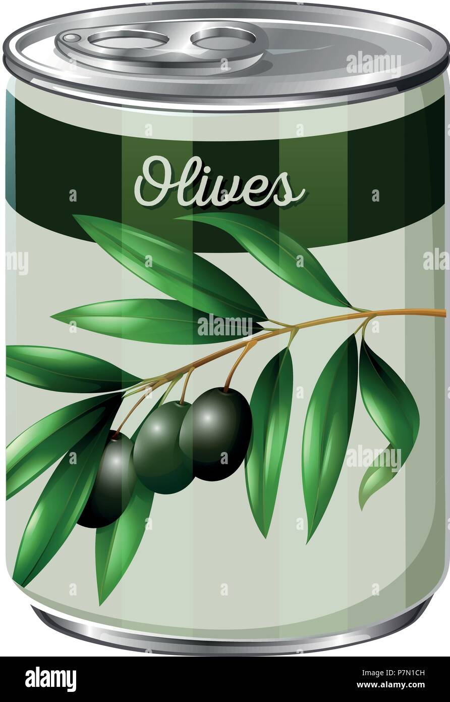 A Can of Black Olives illustration Stock Vector Image & Art - Alamy