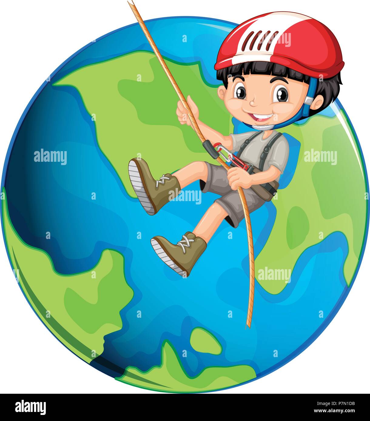Boy climber Stock Vector Images - Alamy