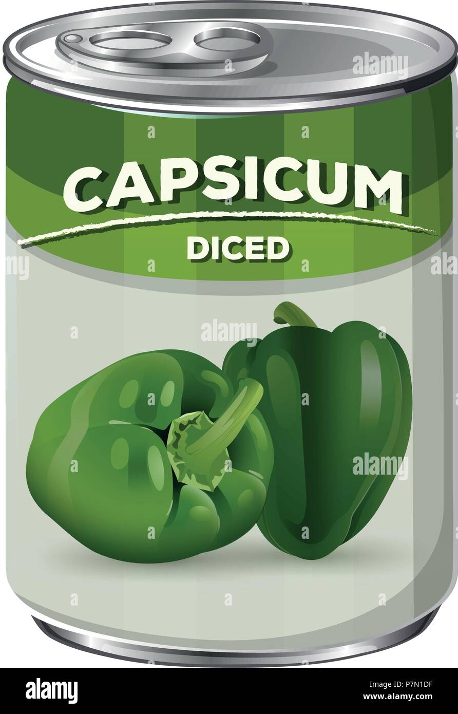 A Can of Diced Capsicum illustration Stock Vector Image & Art - Alamy