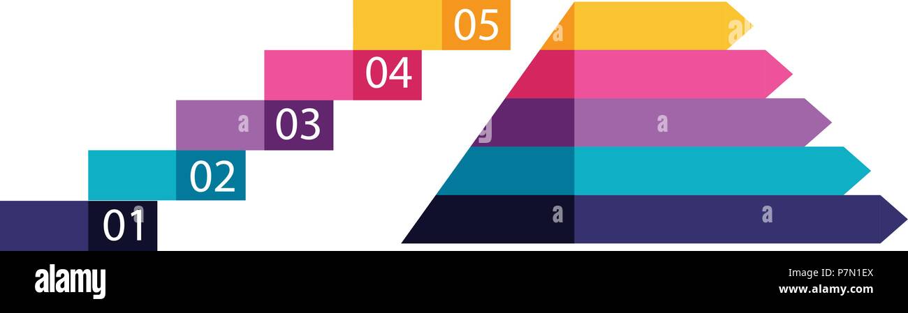 A Colourful Infographic Steps illustration Stock Vector Image & Art - Alamy
