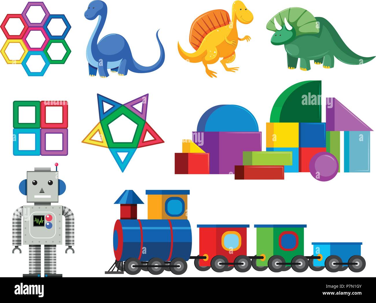 A Set of Colourful Baby Toys illustration Stock Vector Image & Art - Alamy