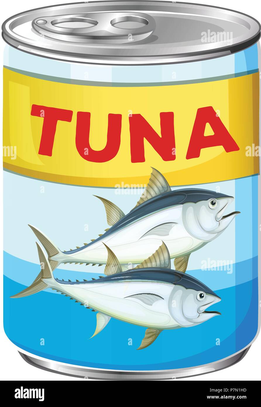 Metal can preserved tuna Stock Vector Images - Alamy