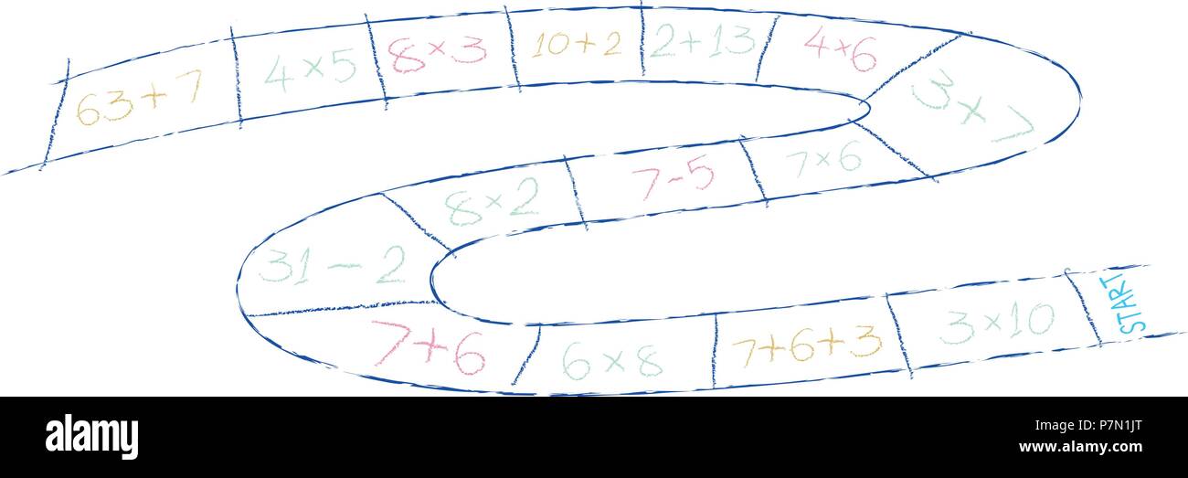 A Math Game on White Background illustration Stock Vector Image & Art ...