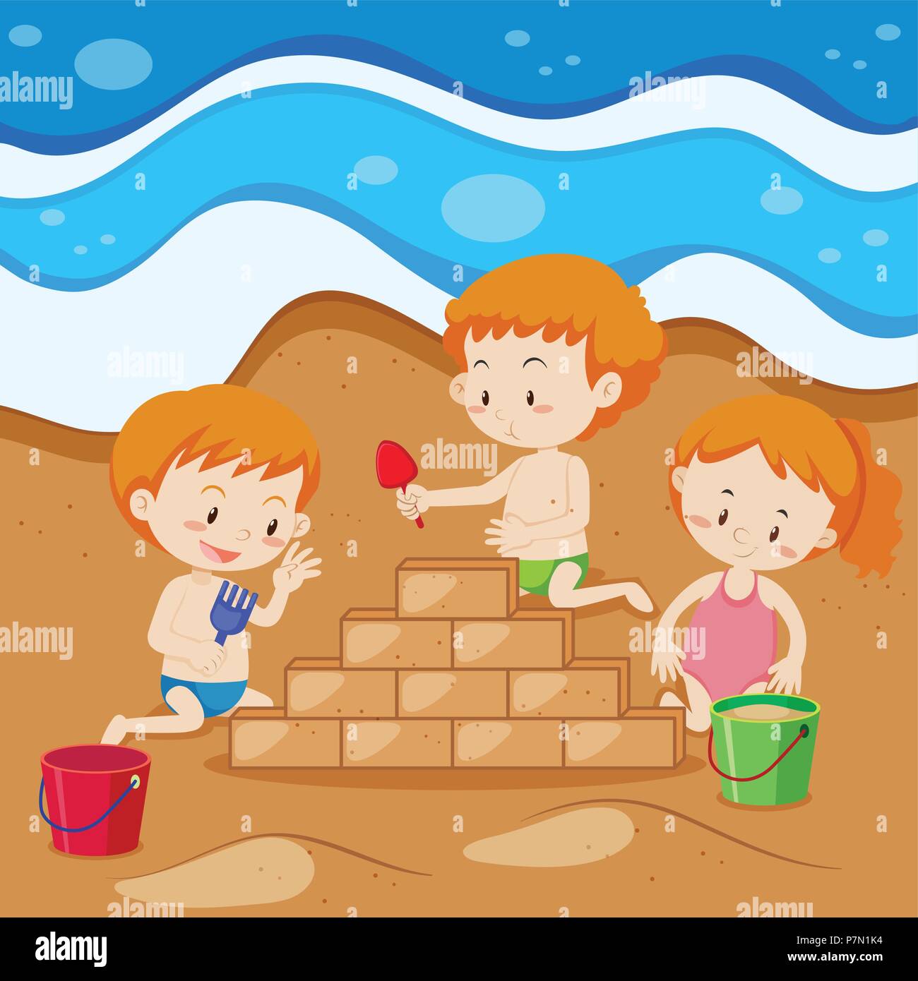 Sand brick background Stock Vector Images - Alamy