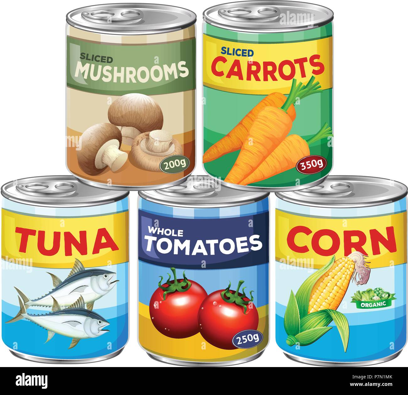 A Set of Can Food illustration Stock Vector Image & Art - Alamy