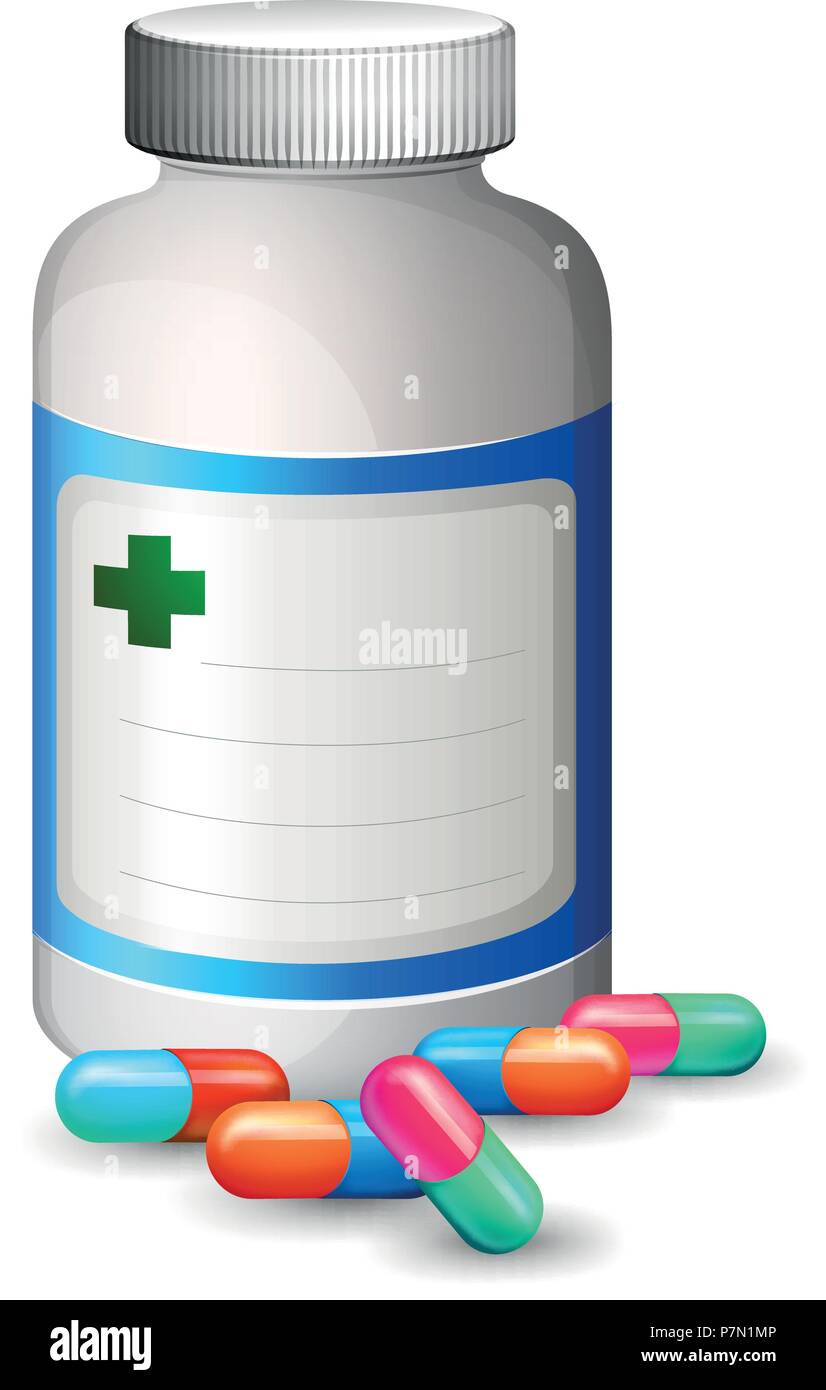 A Bottle of Colourful Capsule illustration Stock Vector Image & Art - Alamy