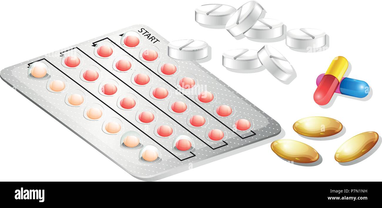 A Set of Drug and Tablet illustration Stock Vector Image & Art - Alamy