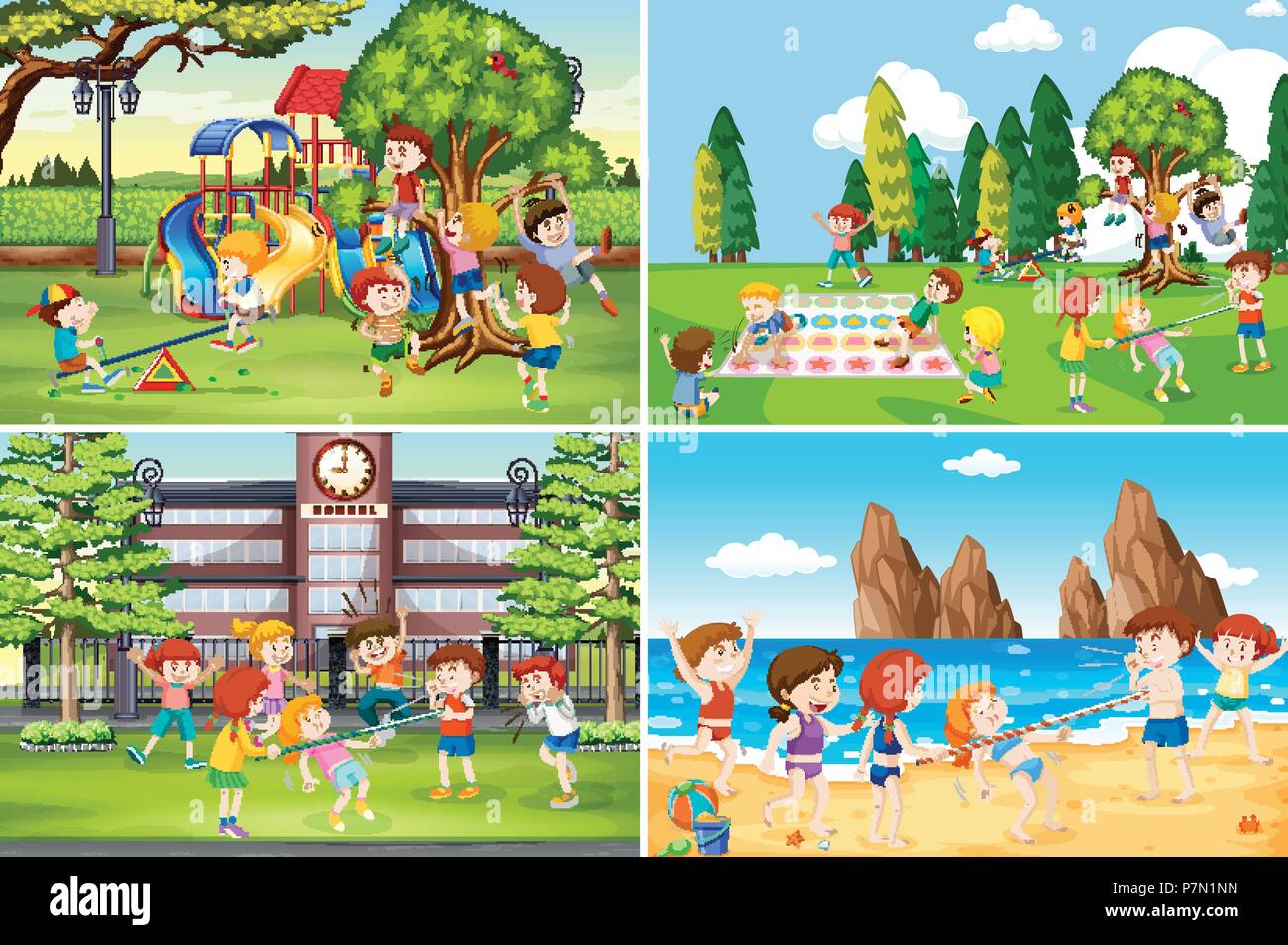 Limbo game Stock Vector Images - Alamy