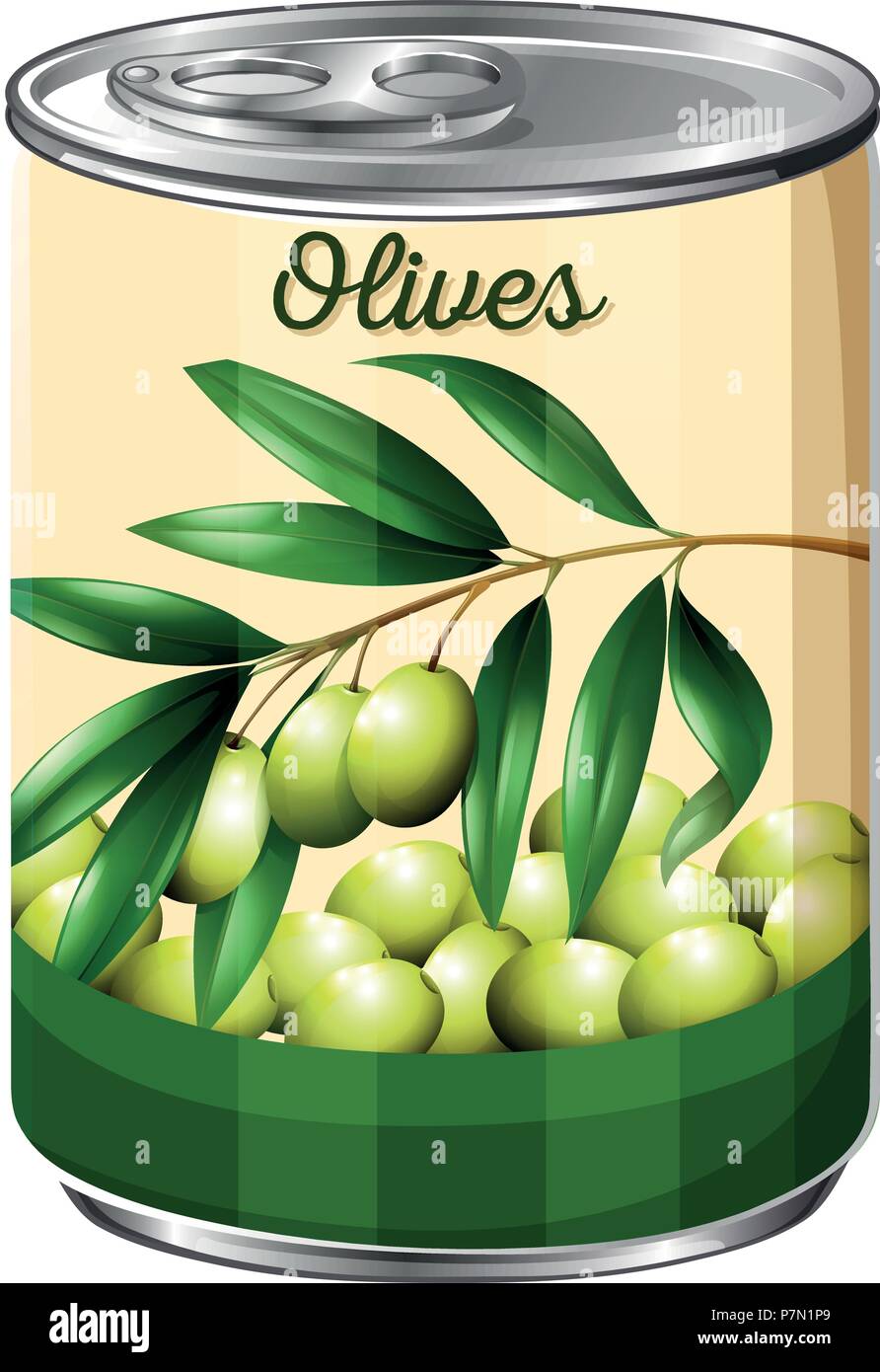 A Can of Olive illustration Stock Vector Image & Art - Alamy