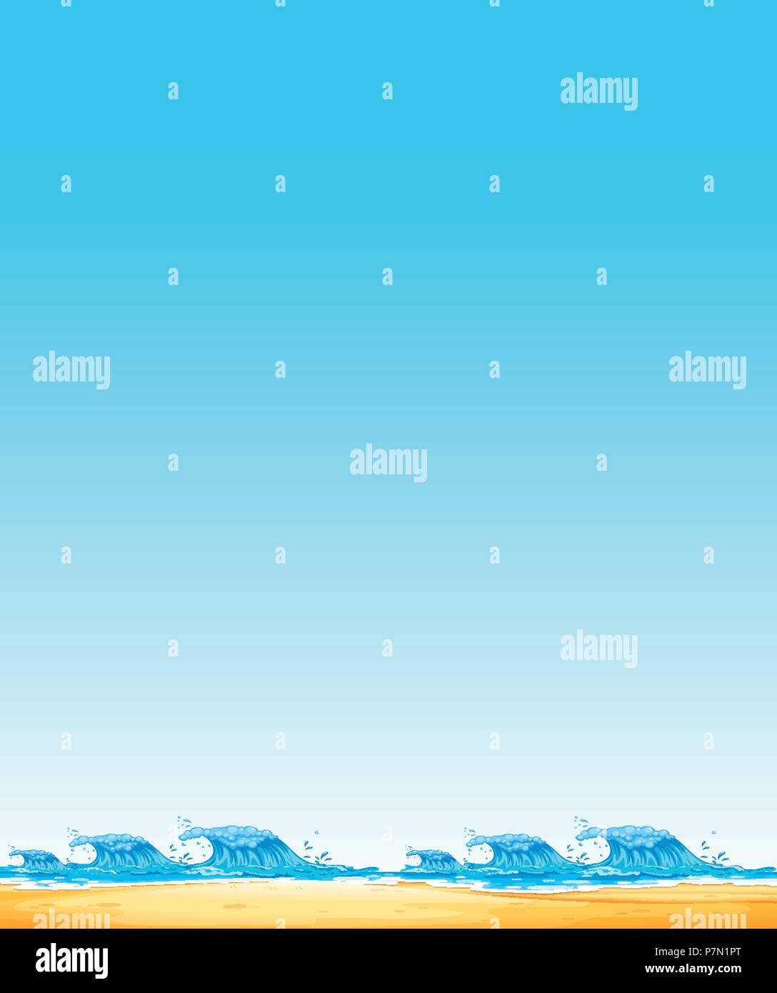 A Beautiful Seascape Border illustration Stock Vector Image & Art - Alamy