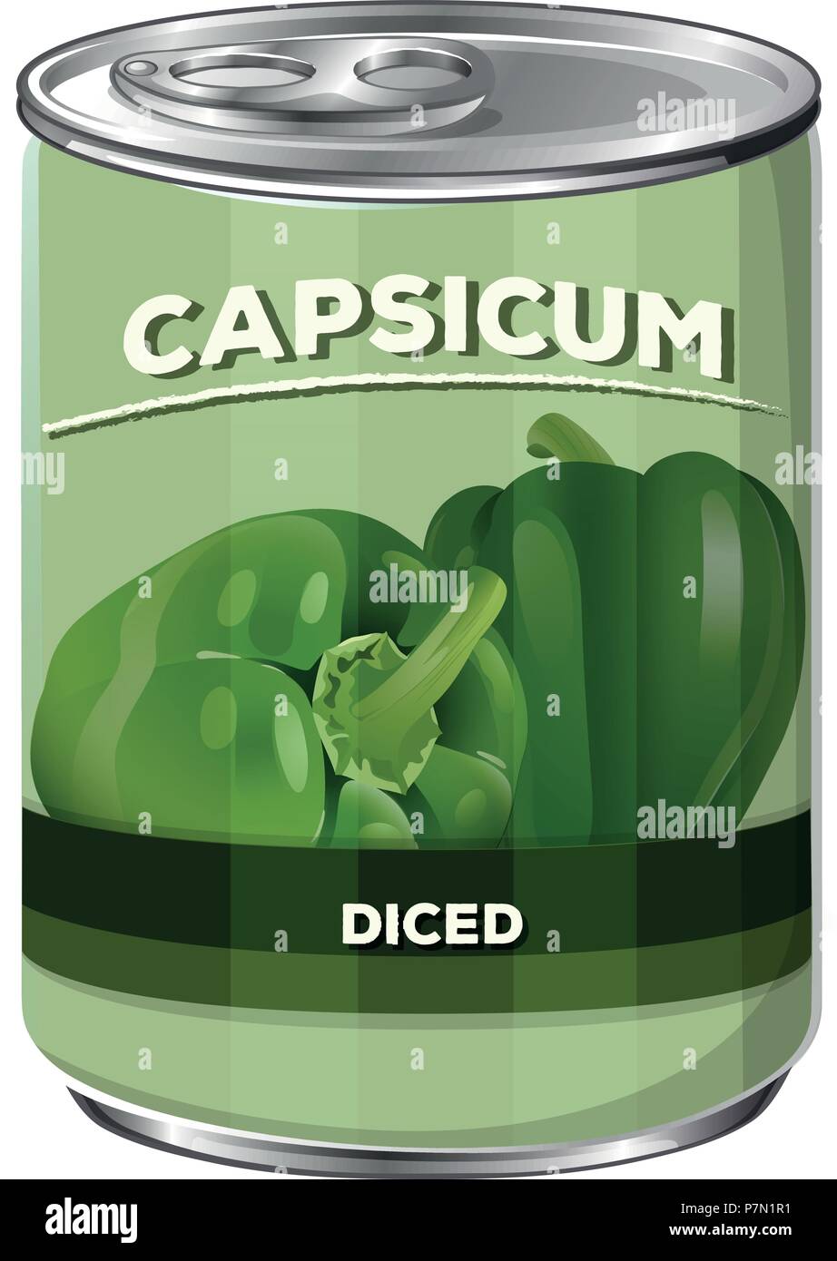 A Can of Diced Capsicum illustration Stock Vector Image & Art - Alamy