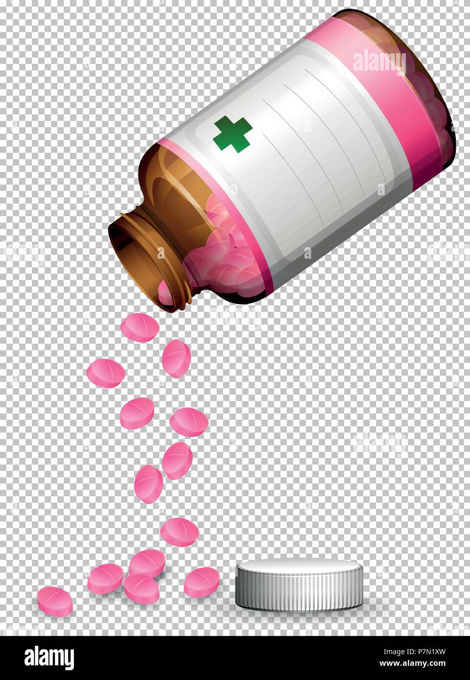 A Set of Pink Pills illustration Stock Vector Image & Art - Alamy