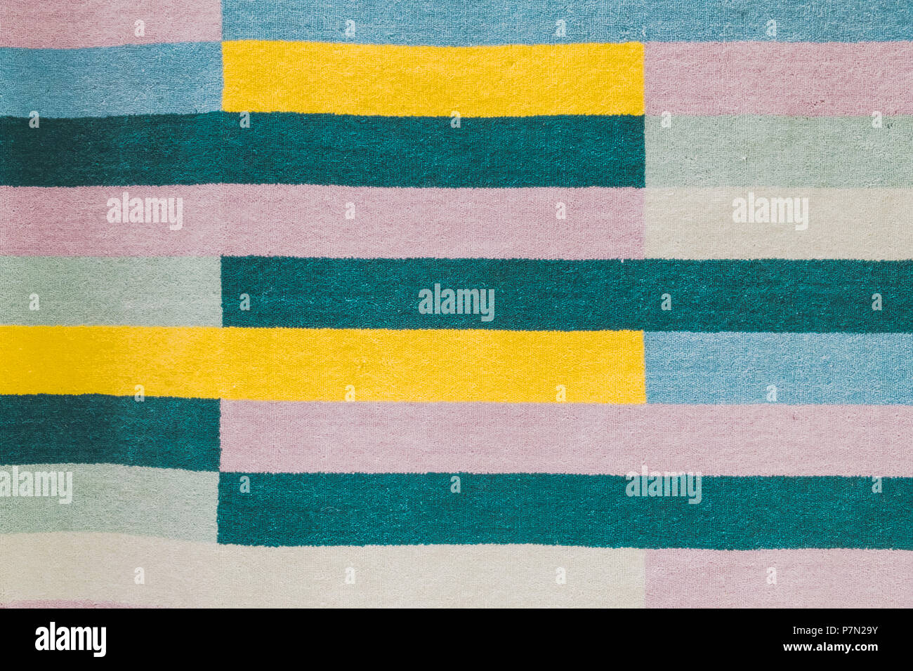 Colorful carpet with hand made graphic pattern Stock Photo - Alamy