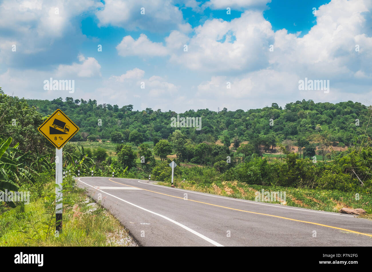 Steep grade road sign hi-res stock photography and images - Alamy