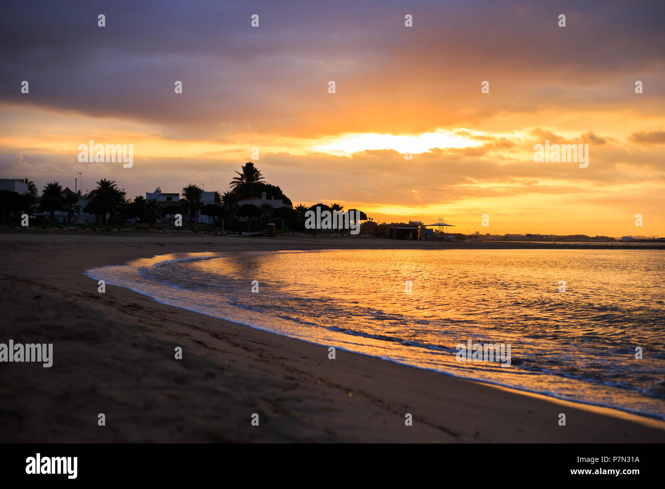 Beautiful sea sunset on the beach. Sunset background. Travel vacations ...