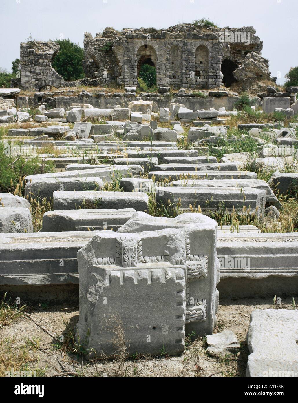 Turkey. Troy IX stratum. The Temple of Athena Stock Photo - Alamy