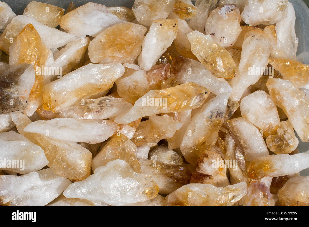 citrine semigem stone as geological mineral rock geode crystals Stock ...