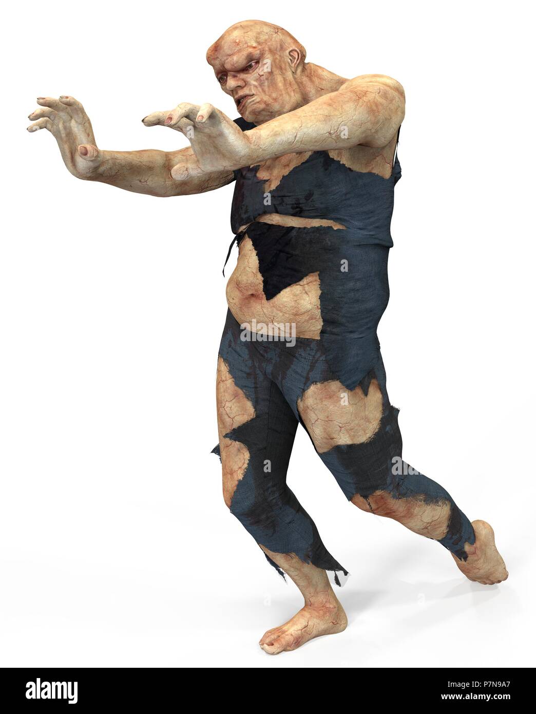 Mutant monster isolated on white background 3d illustration Stock Photo ...