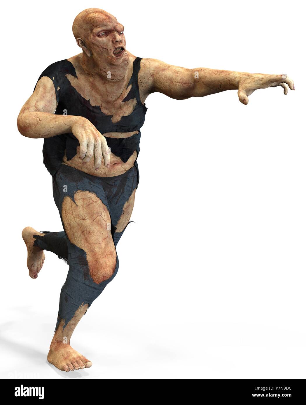 Mutant monster isolated on white background 3d illustration Stock Photo ...