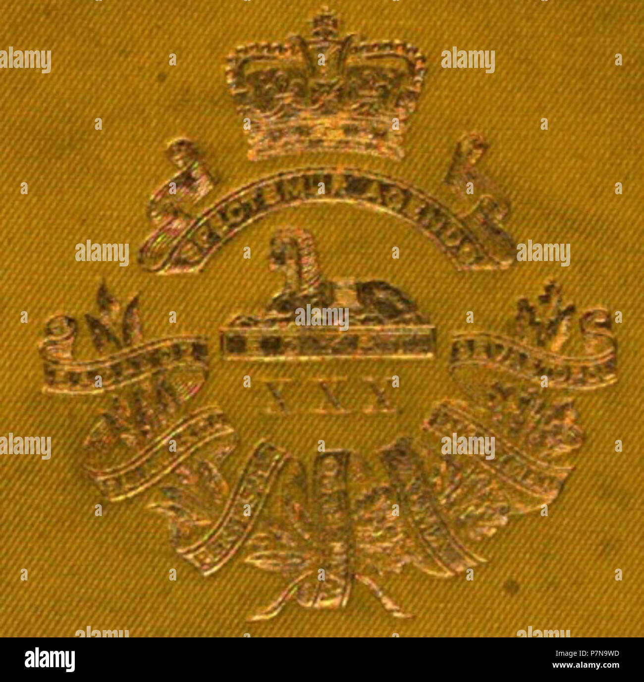 30th (Cambridgshire) Regiment of Foot Crest Stock Photo - Alamy