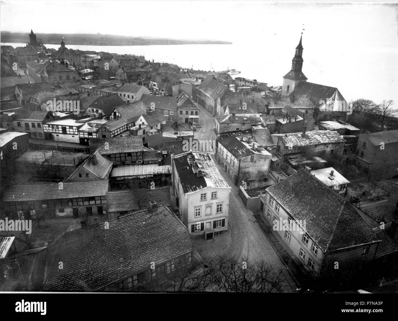 31 Cammin in Pommern 1935 - Widok z wieży katedralnej na północno ...
