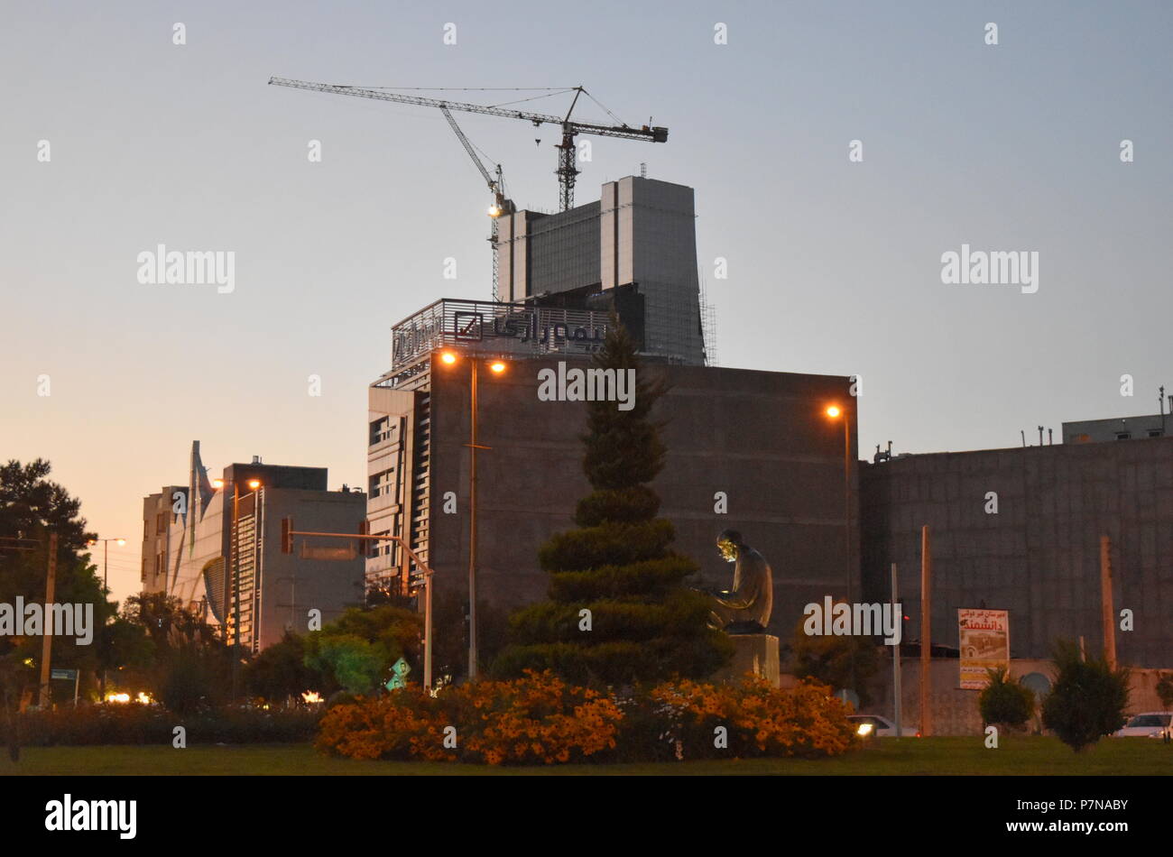 Construction industry in Iran: tall construction cranes building ever ...