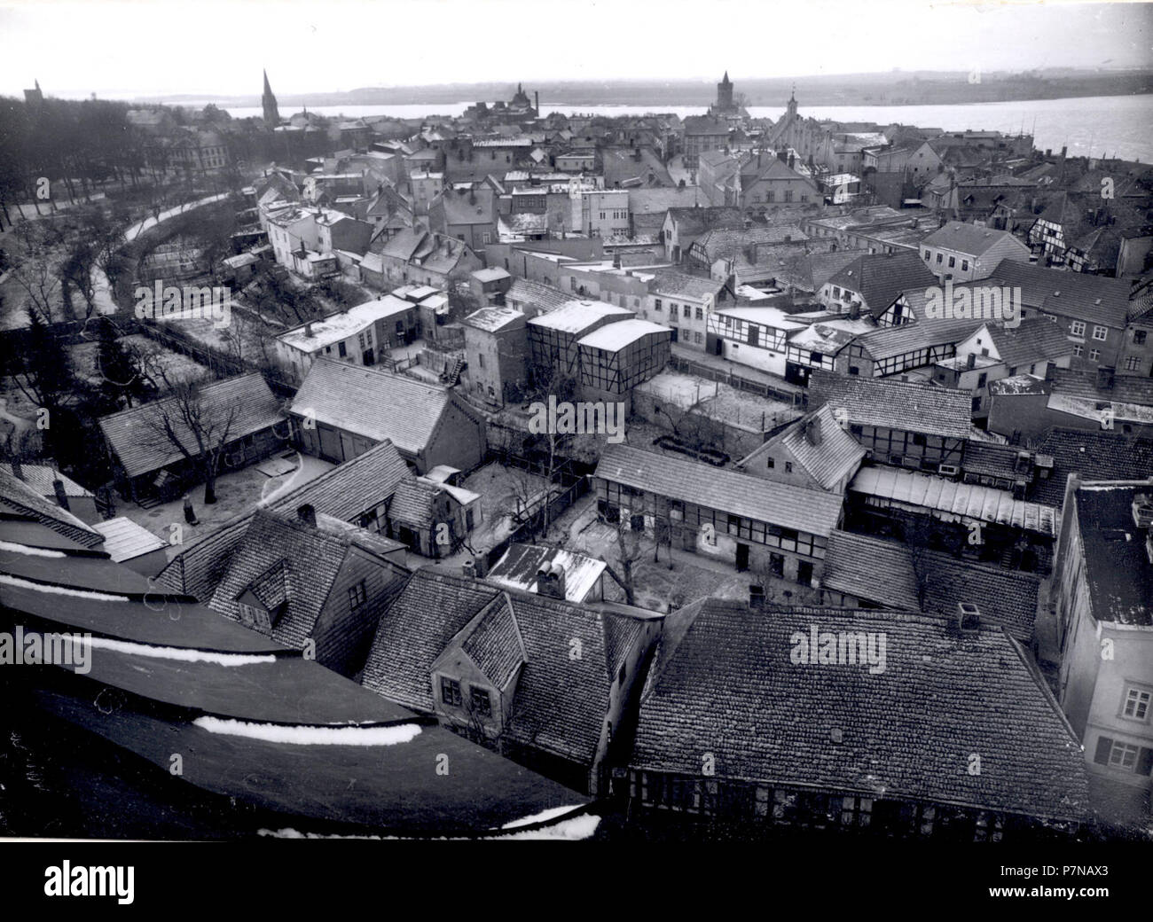 32 Cammin in Pommern 1935 - Widok z wieży katedralnej na południowo ...