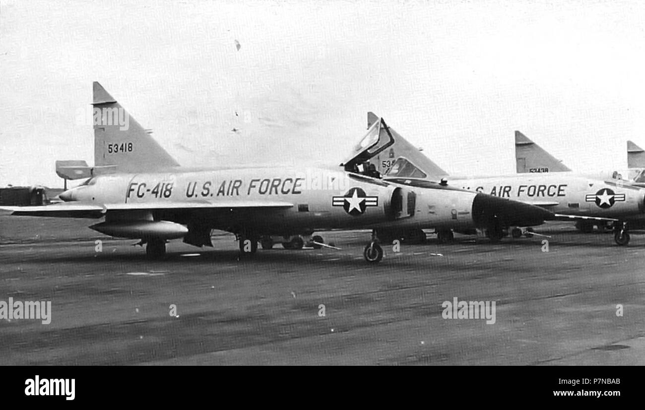 32d Fighter-Interceptor Squadron Convair Four F-102 Delta Daggers ...