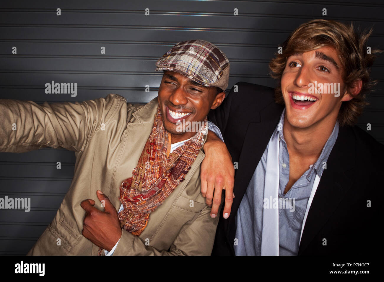 Friends laughing and hanging out Stock Photo - Alamy