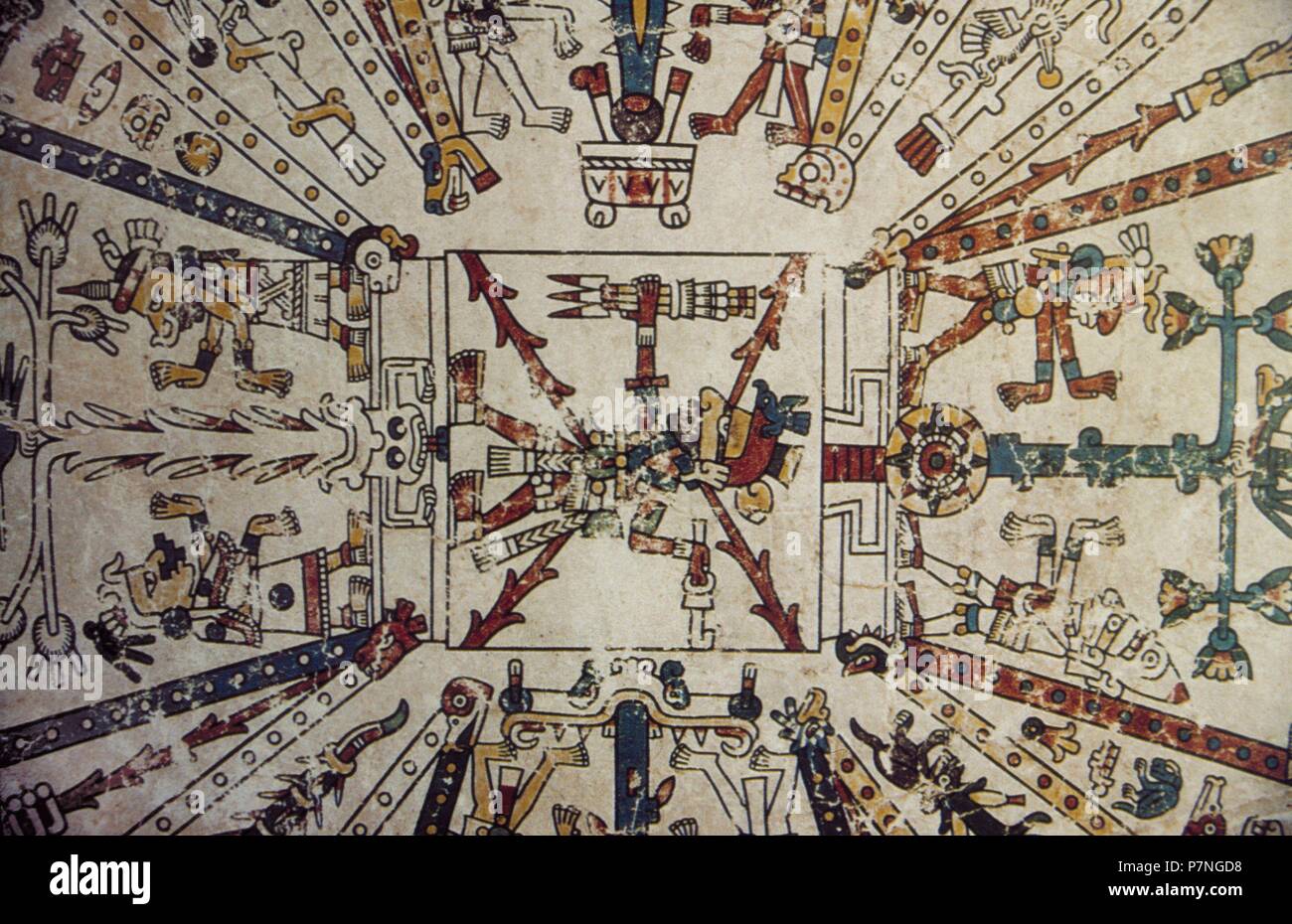 ARTE PRECOLOMBINO. AZTECA. CODICE FEJERVARY-MAYER. Representación del Universo. Liverpool Museum ...