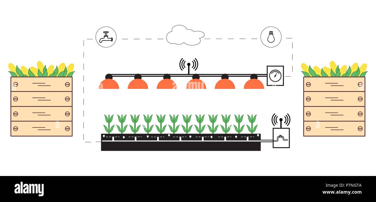 Smart farm and agriculture. Monitoring and control of temperature ...