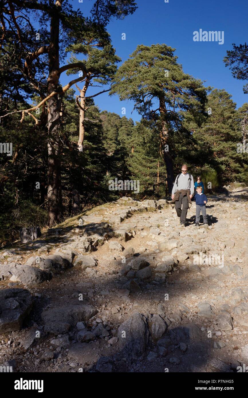 VALLE DE LA FUENFRIA. CALZADA ROMANA Stock Photo - Alamy