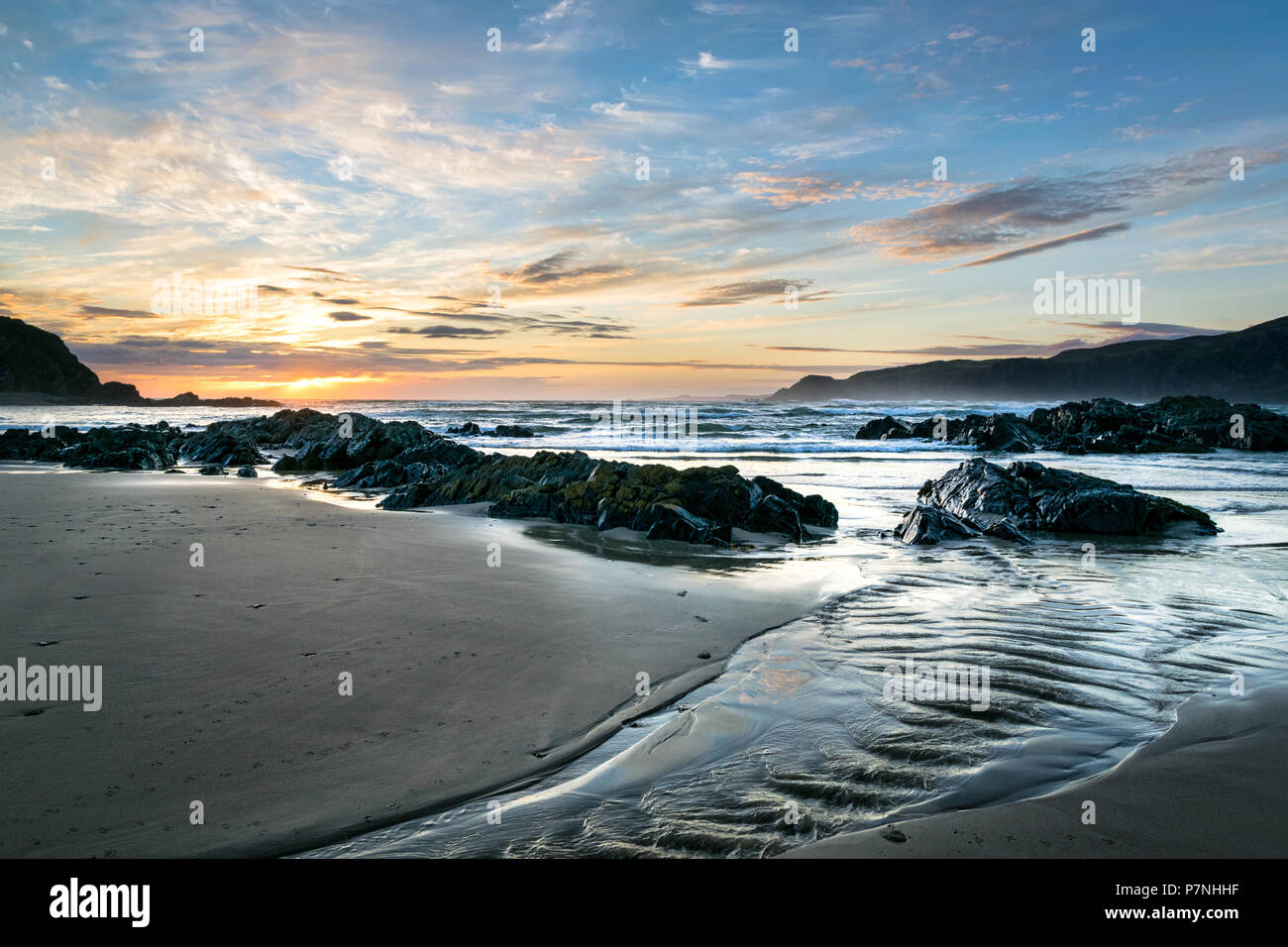 Beautiful sunset on remote beach hi-res stock photography and images ...