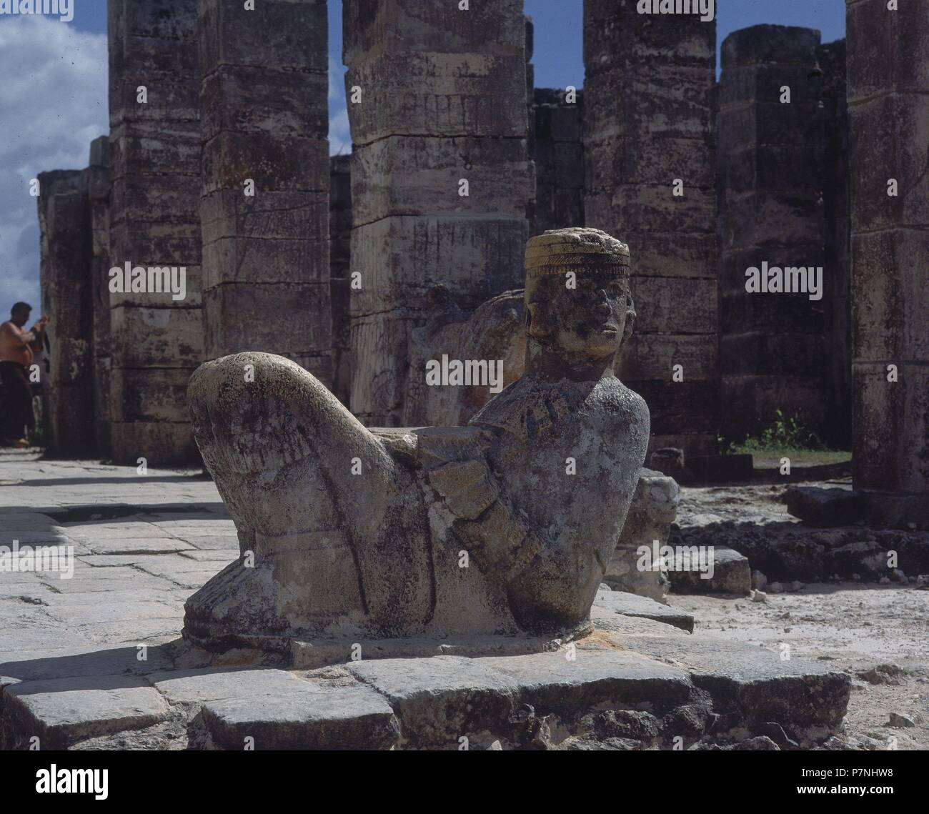 ESCULTURA DE CHAC-MOOL-TOLTECA. Location: TEMPLE OF THE WARRIORS ...